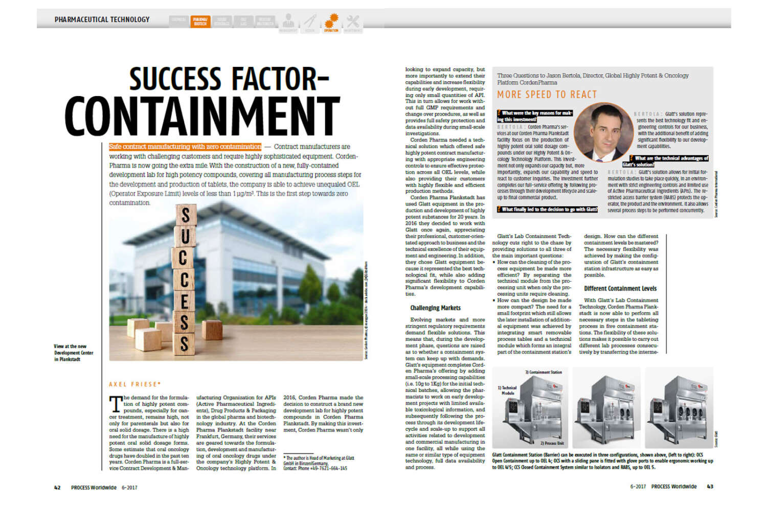 Glatt Engineering: High containment for solid drugs (011)
